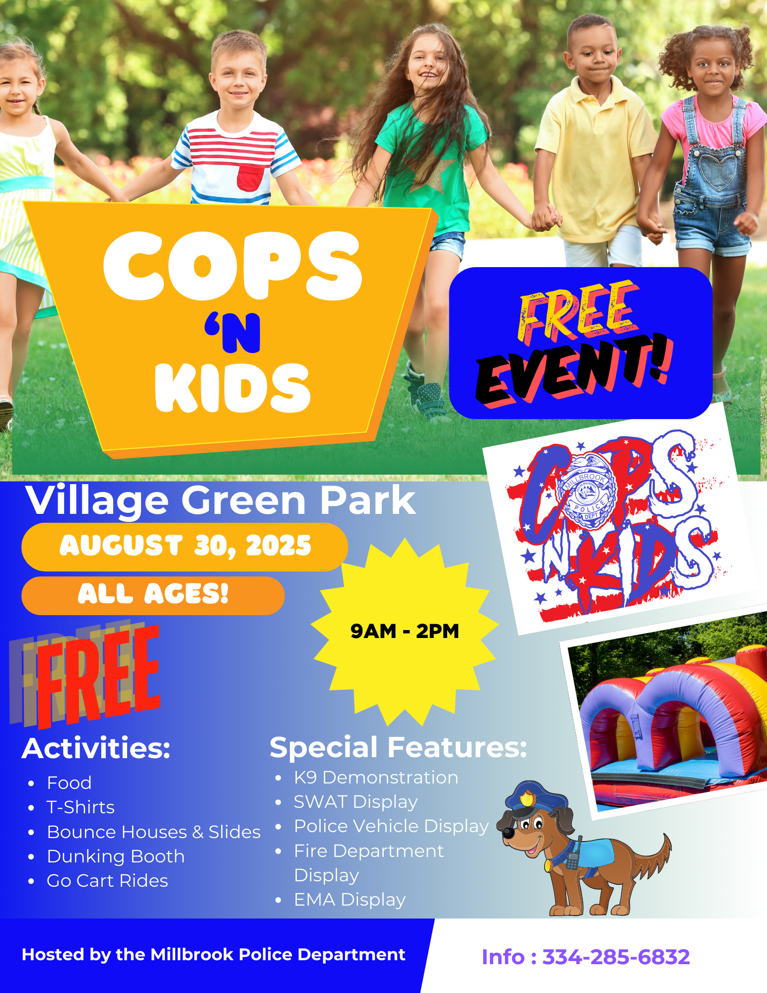 Cops N Kids Hosted by Millbrook Police Department - Elmore County ...